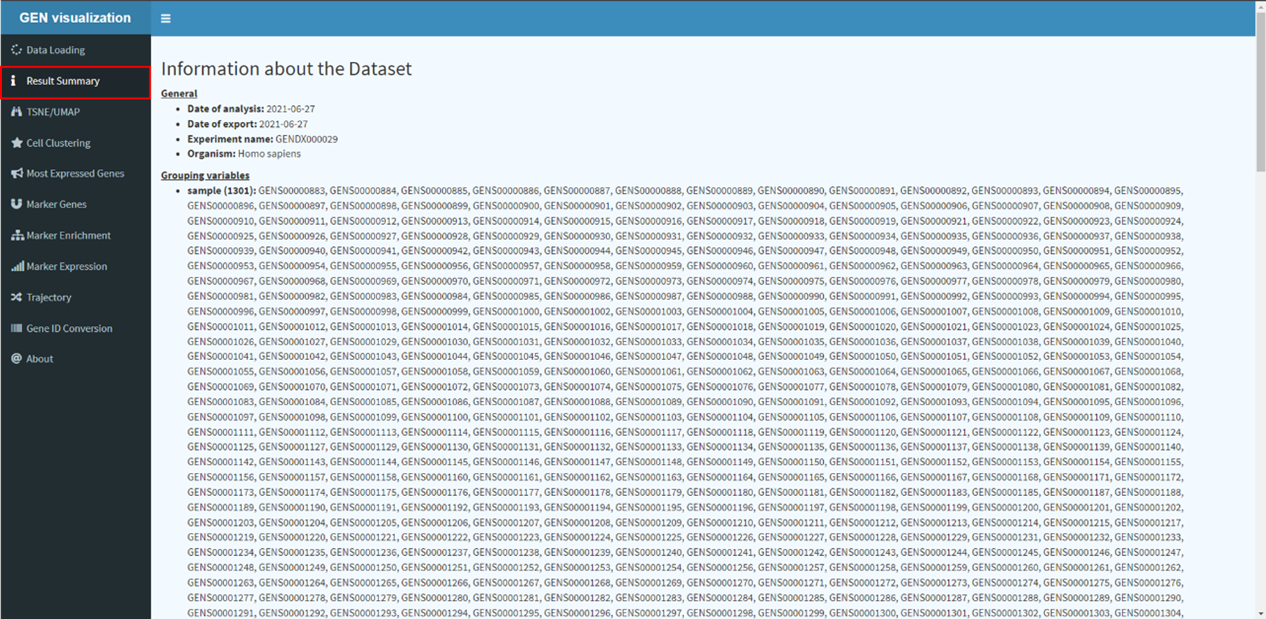Documentation - Gene Expression Nebulas