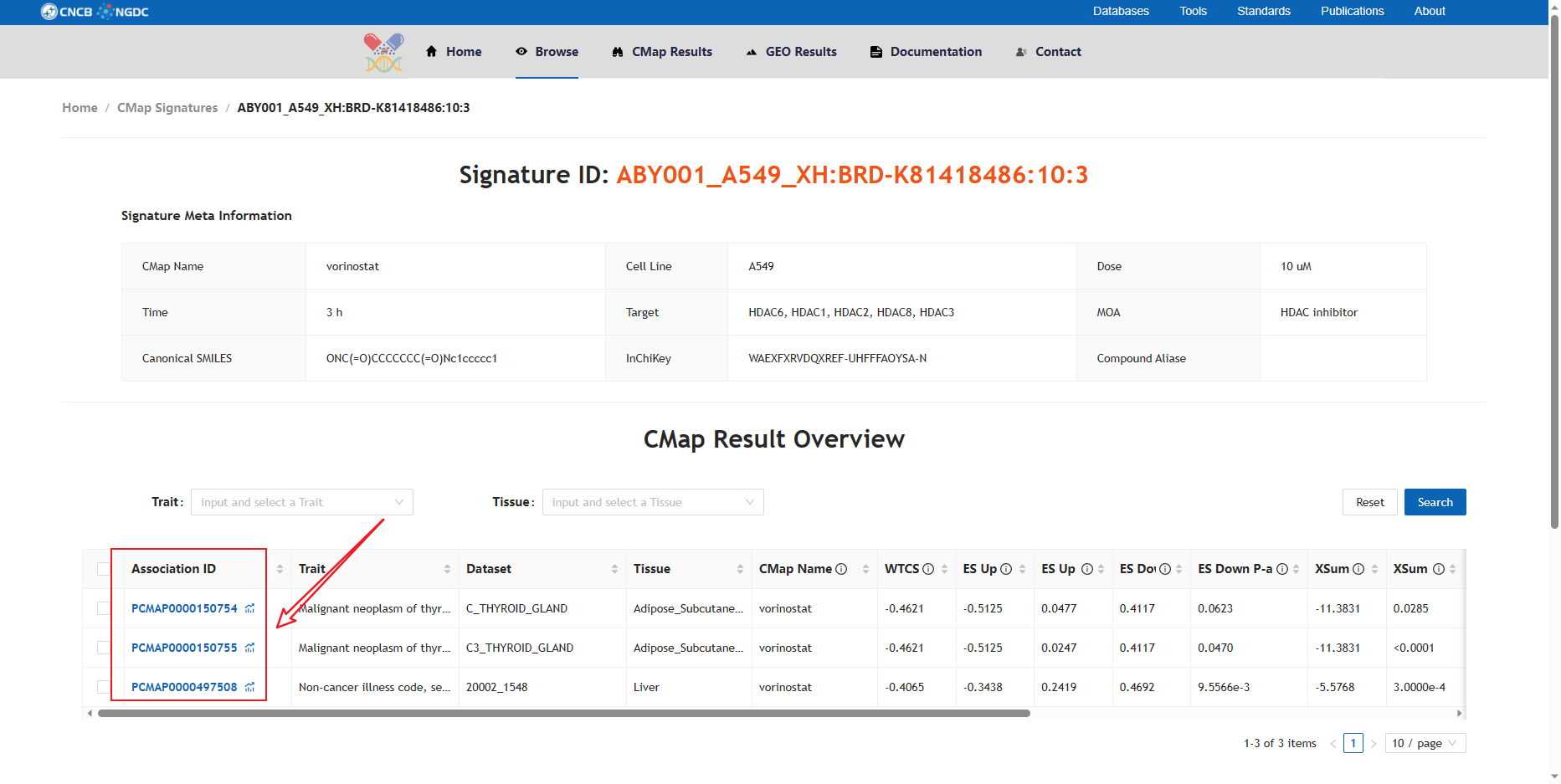 6.4 Browse - GEO Signatures